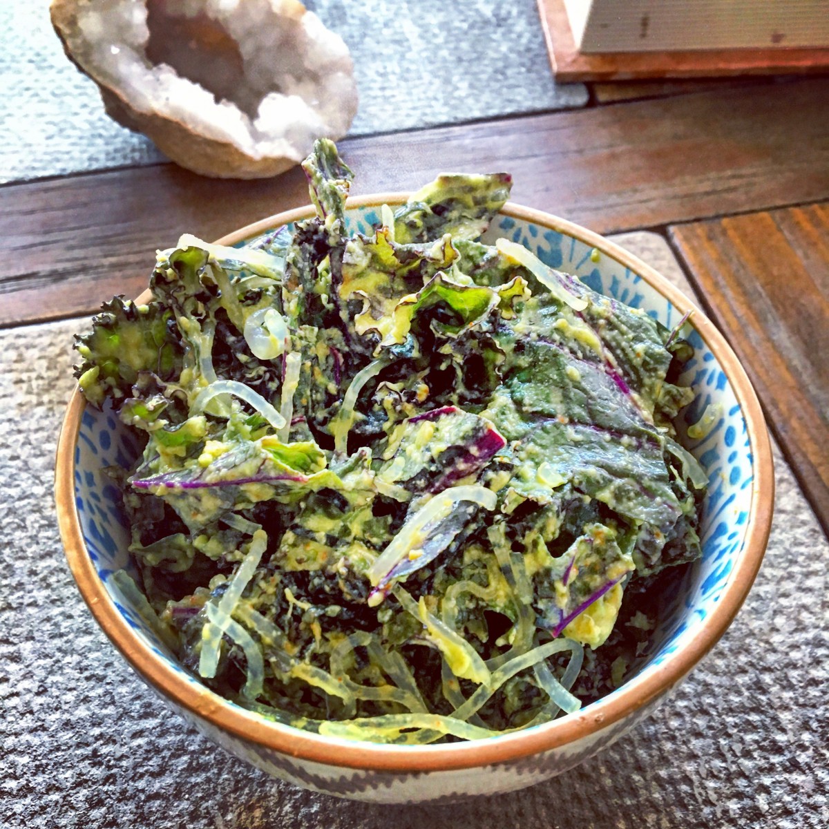 My New Favorite Kale Avocado Kelp Salad: Oil-Free and Kapha-Friendly ...